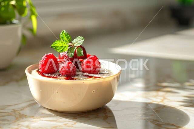High calorie foods, delicious cold dessert, delicious oriental sweets ...
