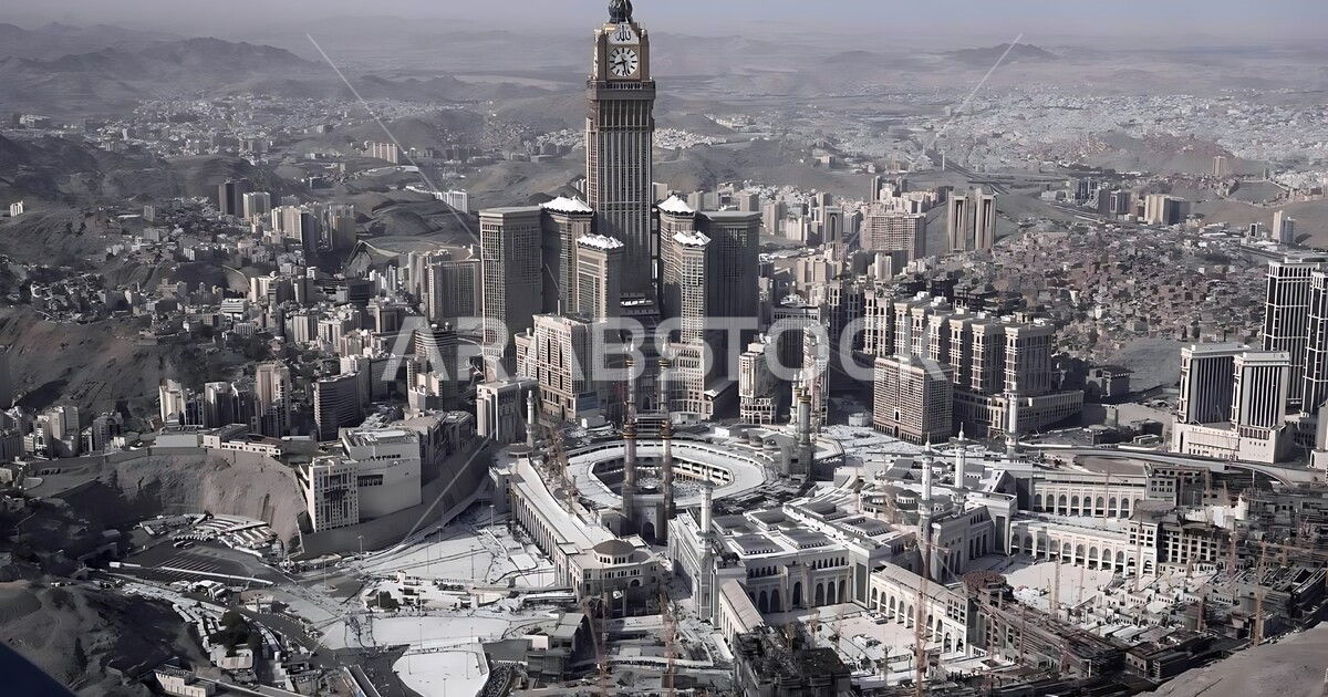 Architectural engineering art of skyscrapers, a view from above of the ...