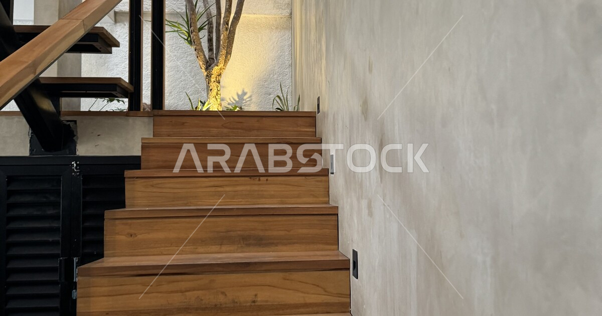 A comfortable and practical staircase, contemporary interior decoration ...