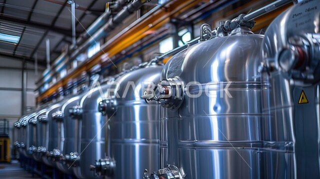 Huge and large warehouses, industrial engineering and equipment ...