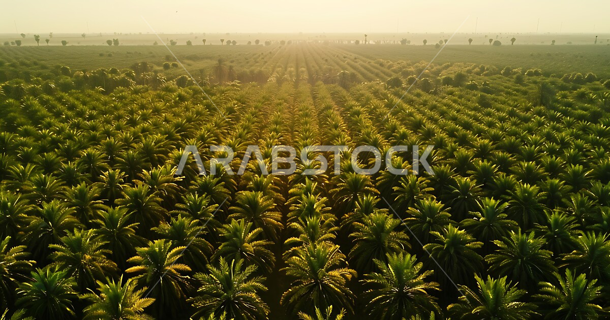 Date production farms and lands in the Kingdom of Saudi Arabia, fertile ...