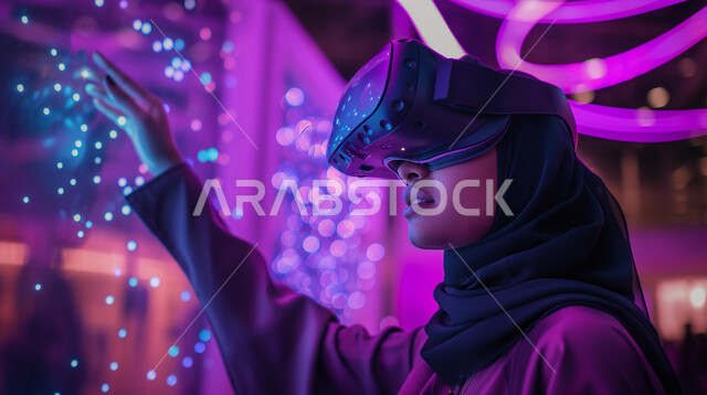 Modern technology and the use of advanced devices, fun and entertainment by simulating the ...