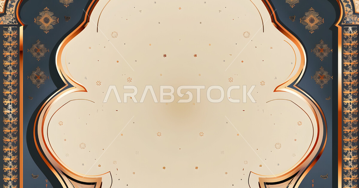 Templates with Islamic designs, decorations and engravings symbolizing ...