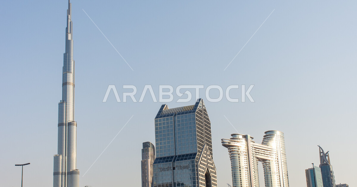 Architectural development and progress, Burj Khalifa building in Dubai ...