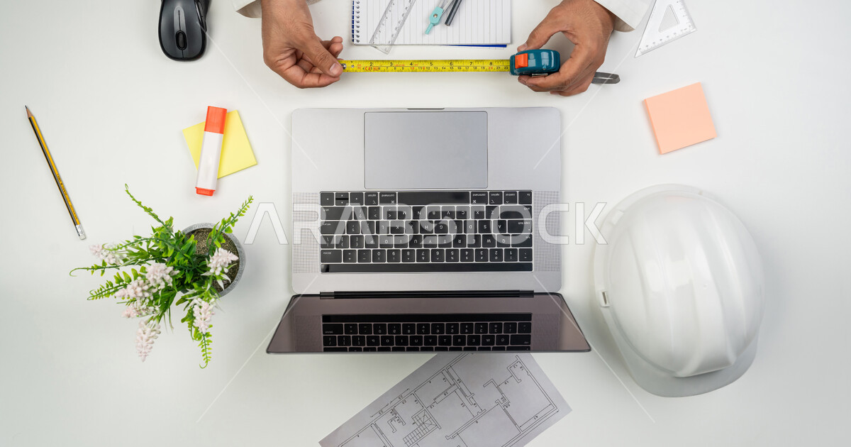 Taking appropriate measurements in metres, using engineering tools and ...