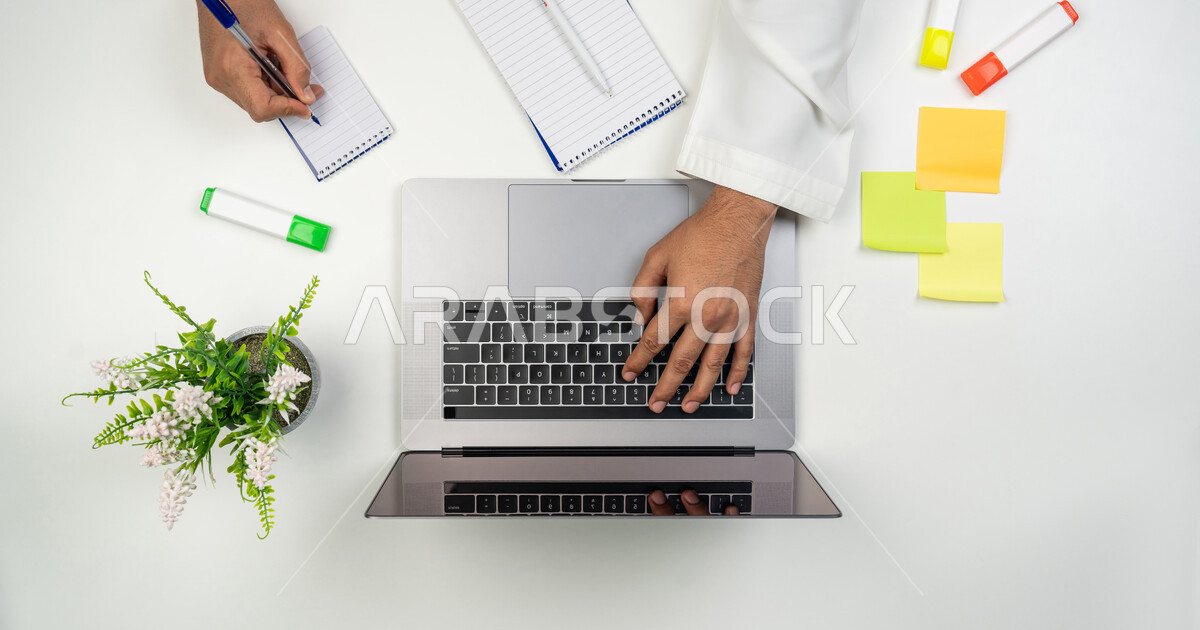 Using modern technical devices to accomplish work, recording important ...