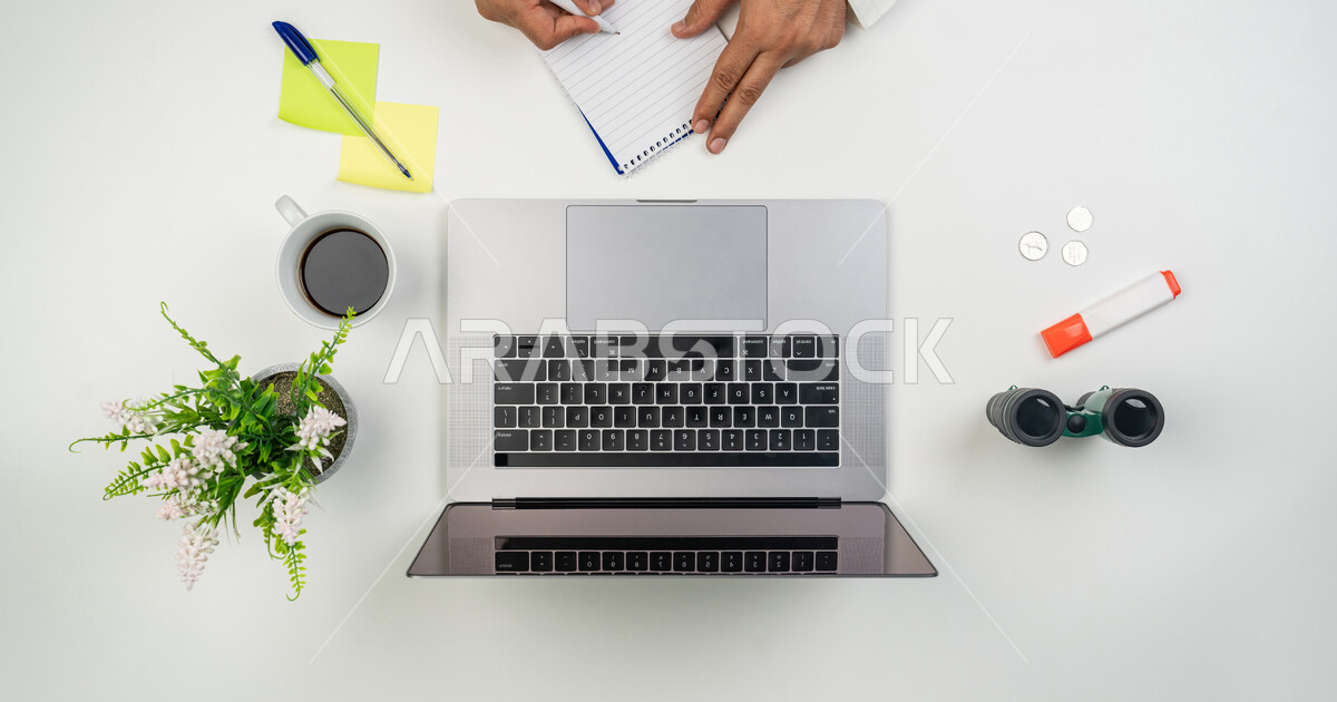 Using advanced technologies at work, completing office work, recording ...