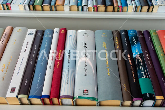 Bookshelves in the Mohammed bin Rashid Library, rich in magazines and ...