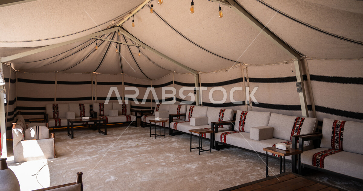 Civilization, heritage and Saudi heritage, old tents in the old style ...