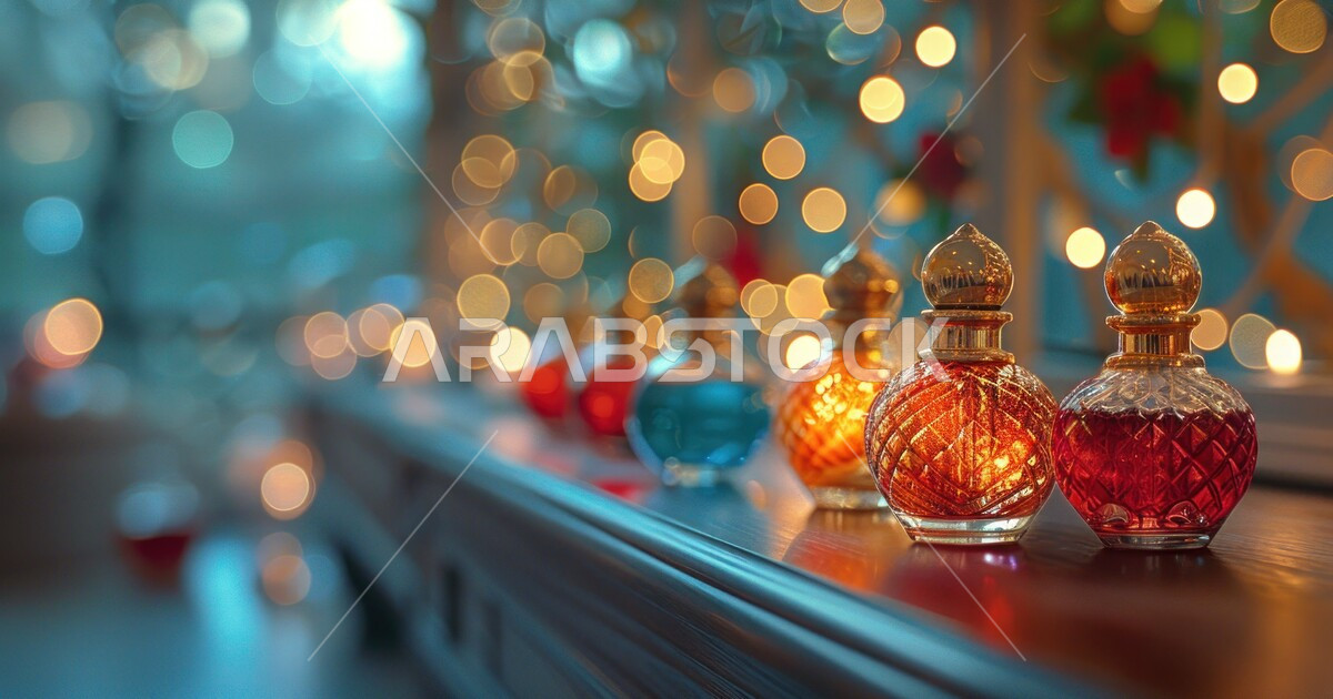 Marketing of Saudi national local products, glass bottles of original ...