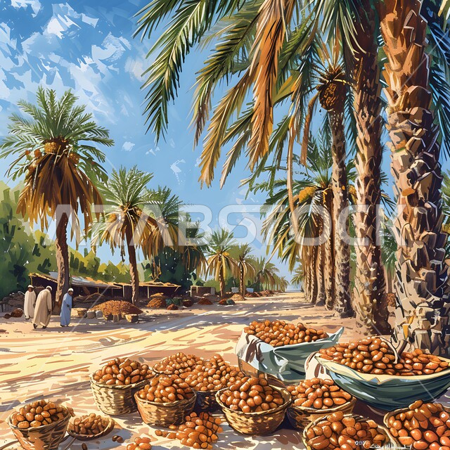 Harvest season for dates and dates in the Kingdom of Saudi Arabia ...