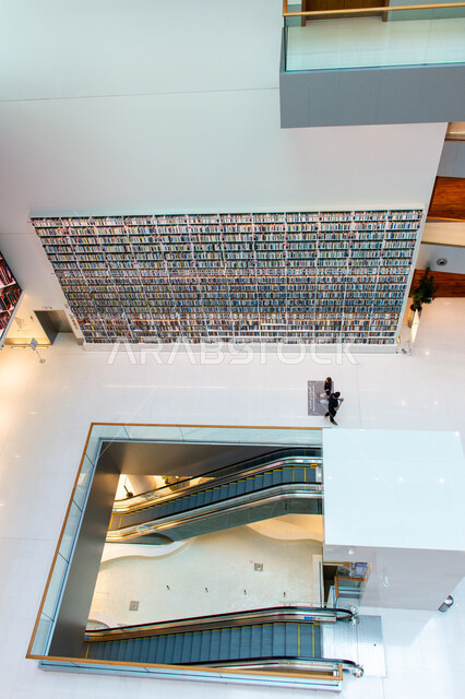 Organizing and arranging the bookshelves in the Mohammed bin Rashid ...