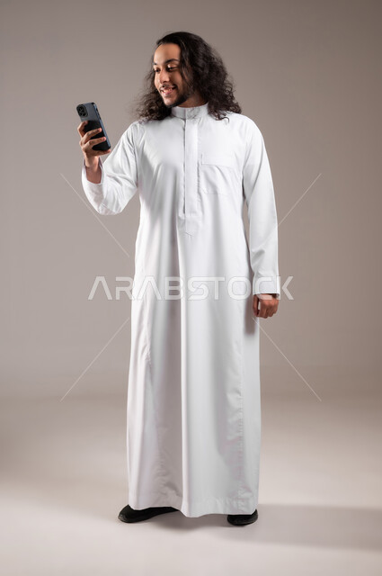 Using modern technical devices, browsing social media via mobile ...