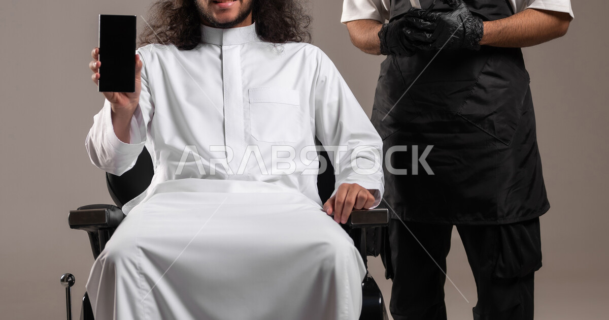 Using modern technical devices in daily life, practicing barbering ...