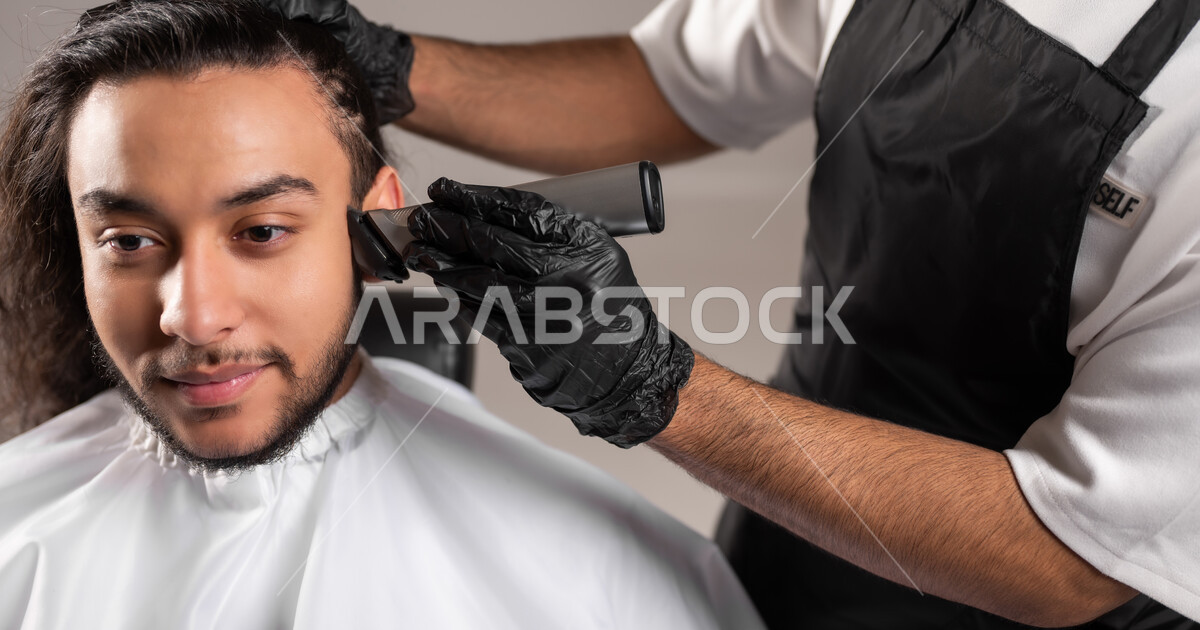 Using a razor, providing personal care services, taking care of hair ...