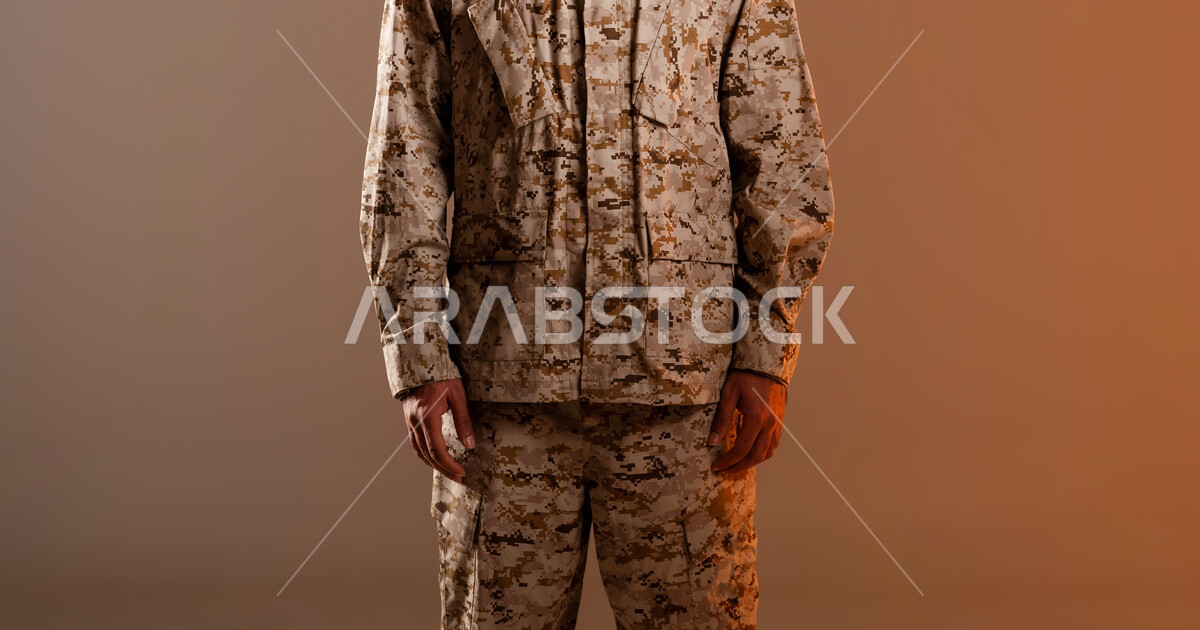 Defense of the homeland, Saudi Armed Forces, Saudi Arabian Army, portrait of a Saudi Gulf Arab ...