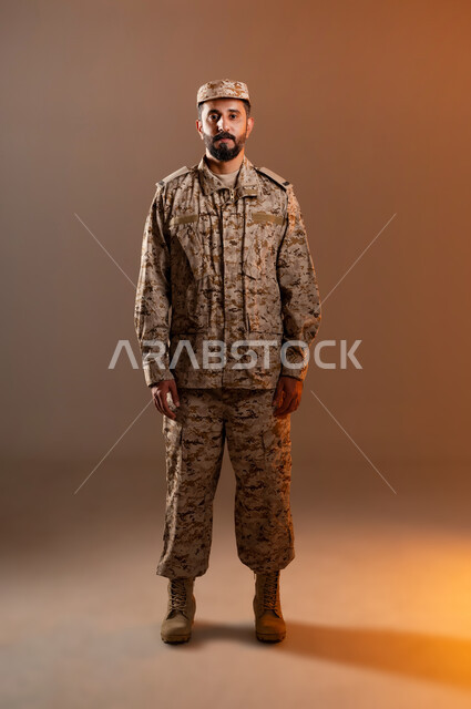 Defense of the homeland, Saudi Armed Forces, Saudi Arabian Army, portrait of a Saudi Gulf Arab ...