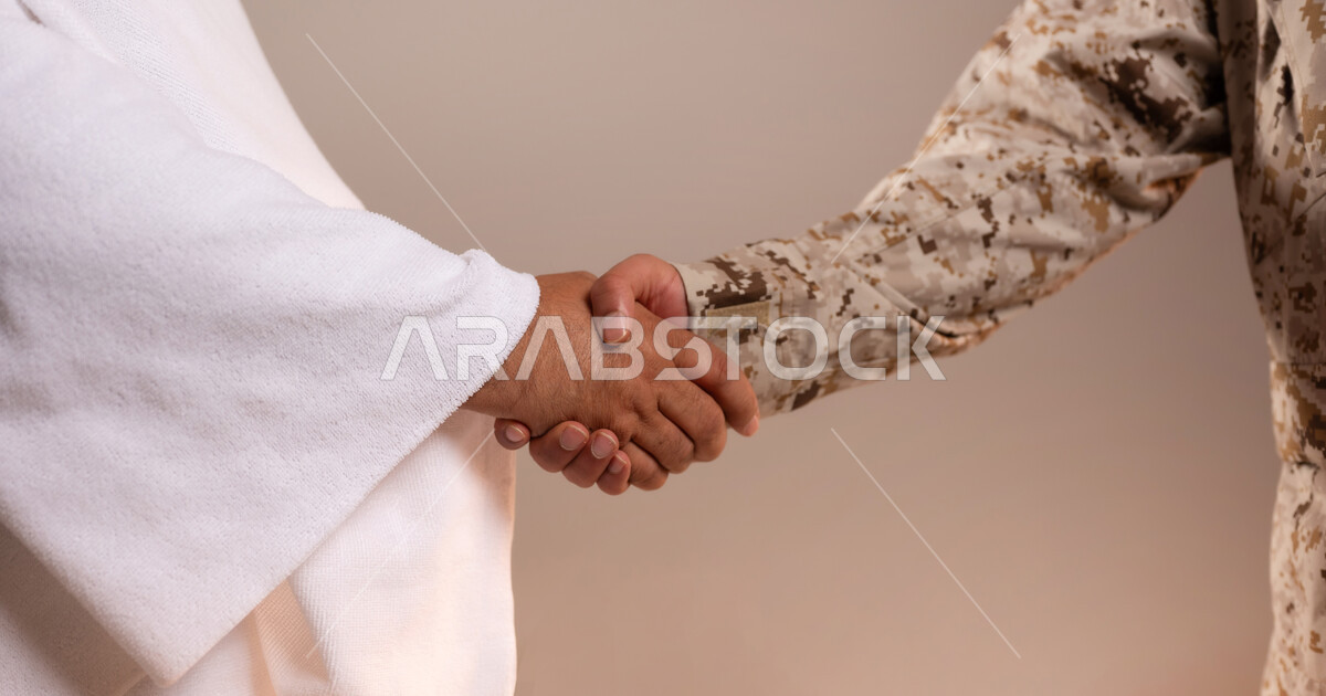 Sharing a wonderful atmosphere of a soldier with an elderly pilgrim ...
