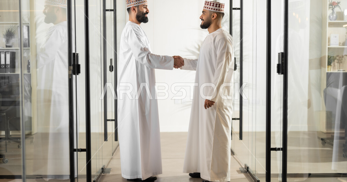 Gestures of joy and happiness, getting to know colleagues, concept of ...