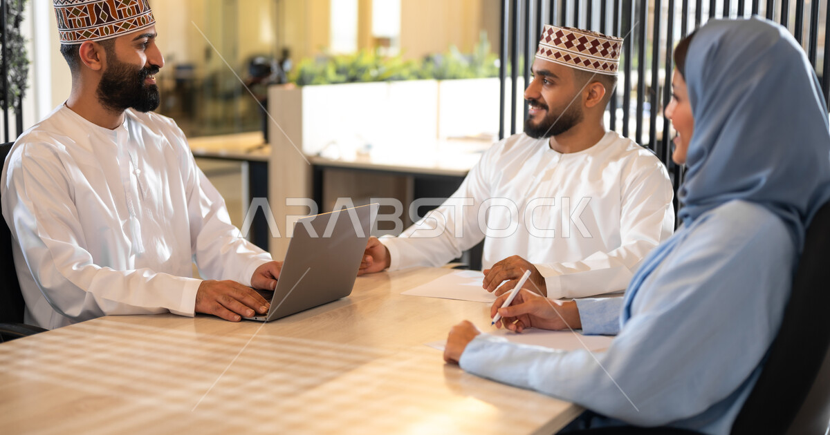 Gestures of joy and happiness, concept of employee training and ...