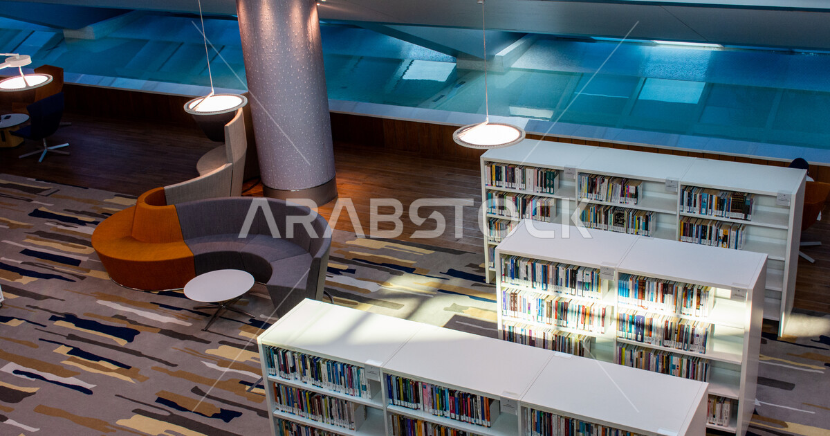 Arrangement and organization of bookshelves in the Mohammed bin Rashid ...