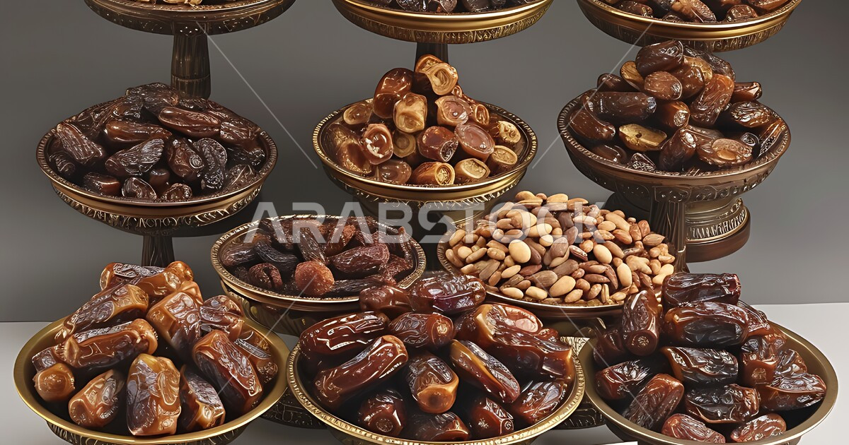 National local agricultural fruits and crops, dishes of various healthy ...