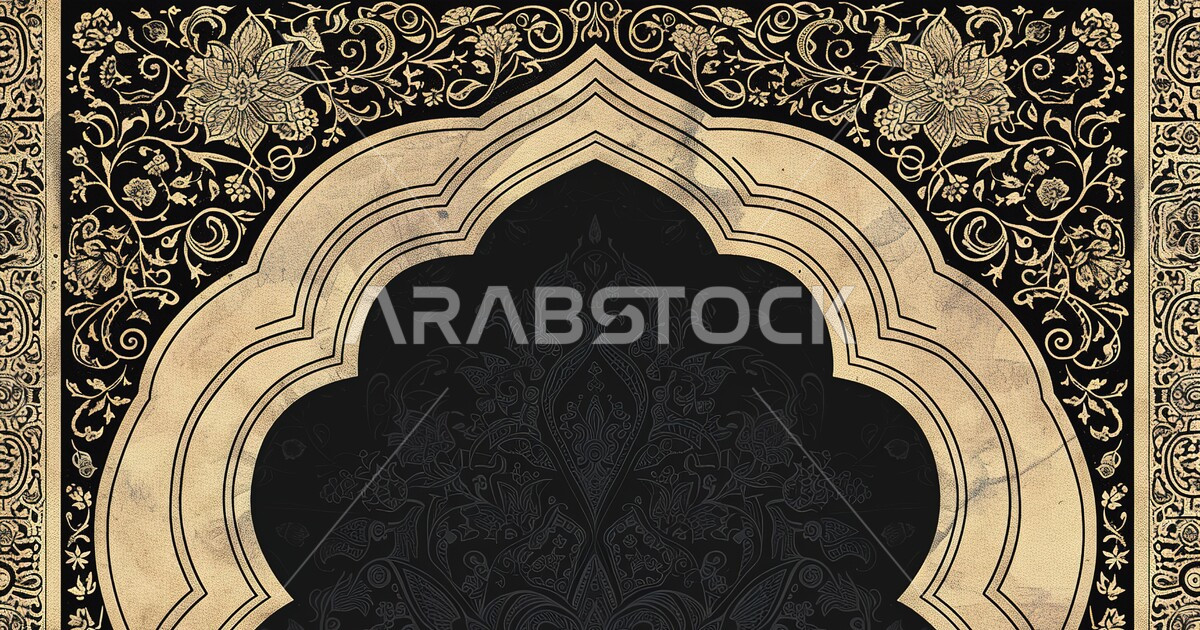 Islamic decorations and decorations in the form of an arch, an ornate ...