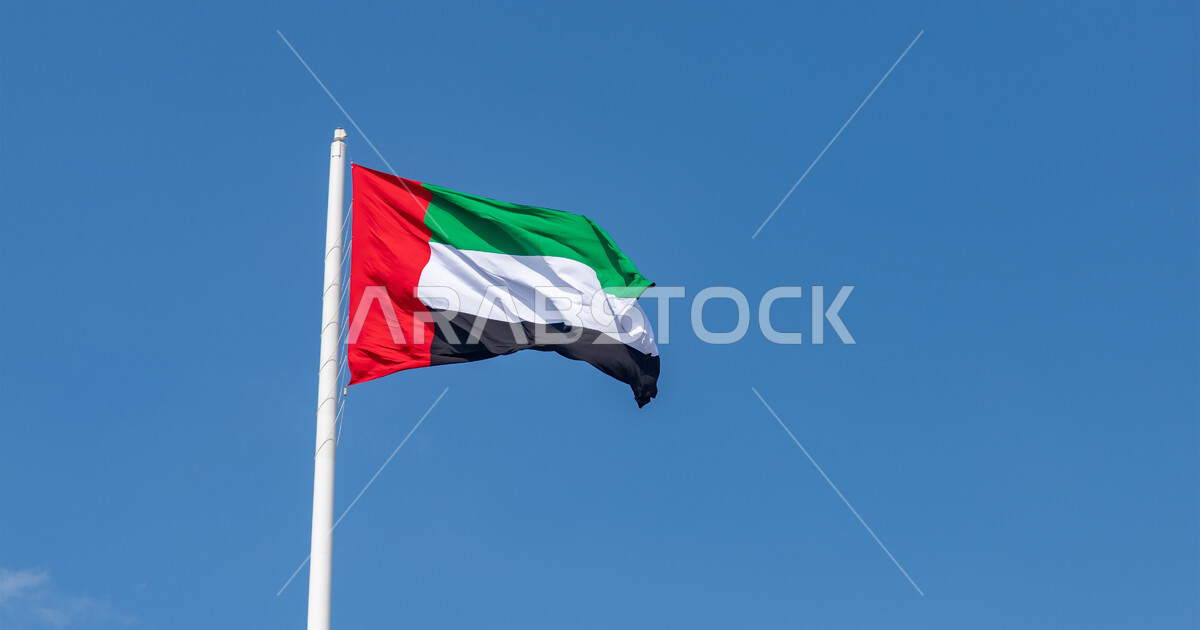 Love of the homeland and belonging to it, the flag of the United Arab ...
