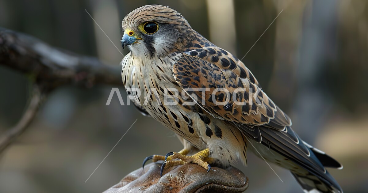 A female kestrel stands on the trainer’s glove, a symbol of challenge ...