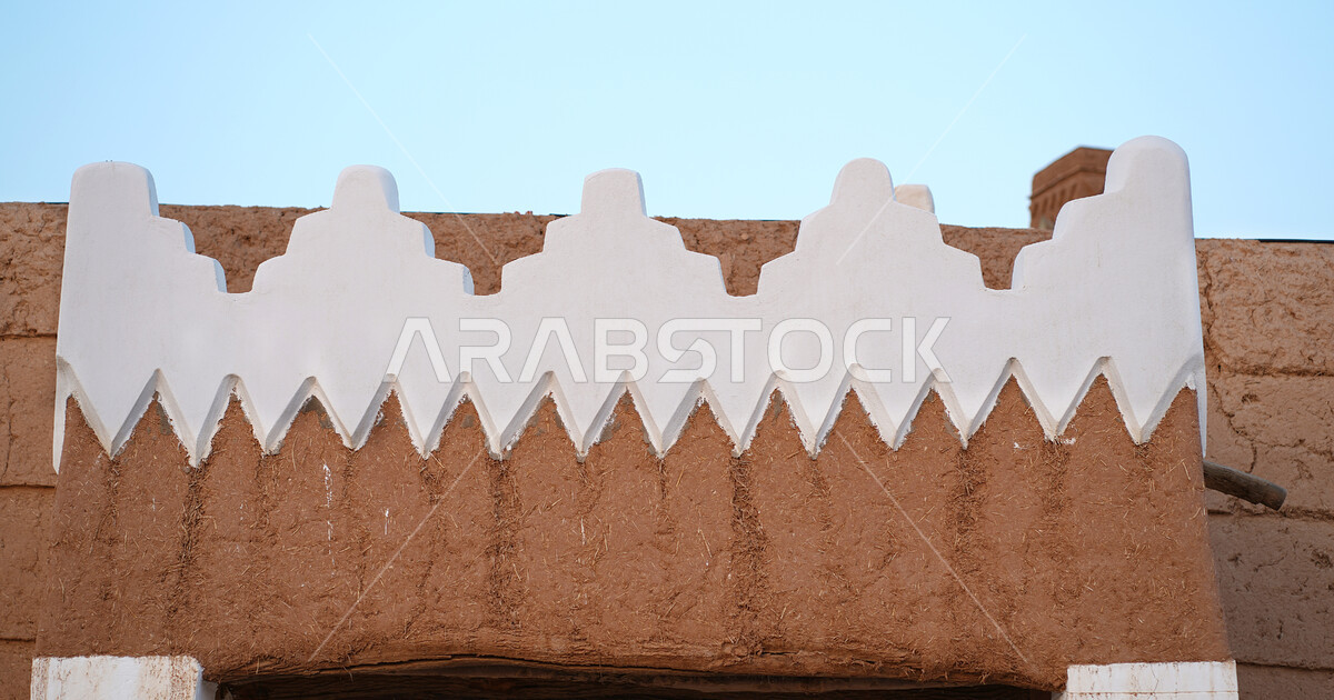 Old mud heritage buildings in the heritage village of Ushaiger in "Al ...