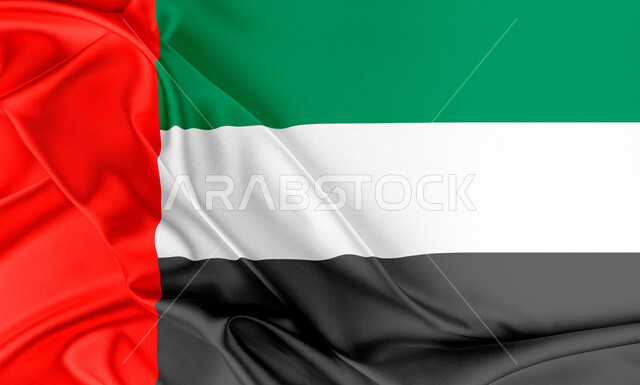 The national emblem and symbol, a close-up of the United Arab Emirates ...