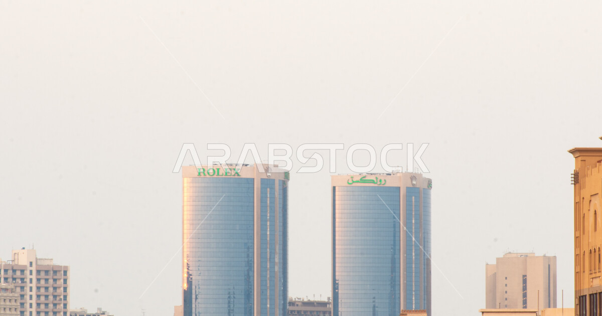 Wooden boats in the harbor in the Bur Dubai area in the United Arab ...