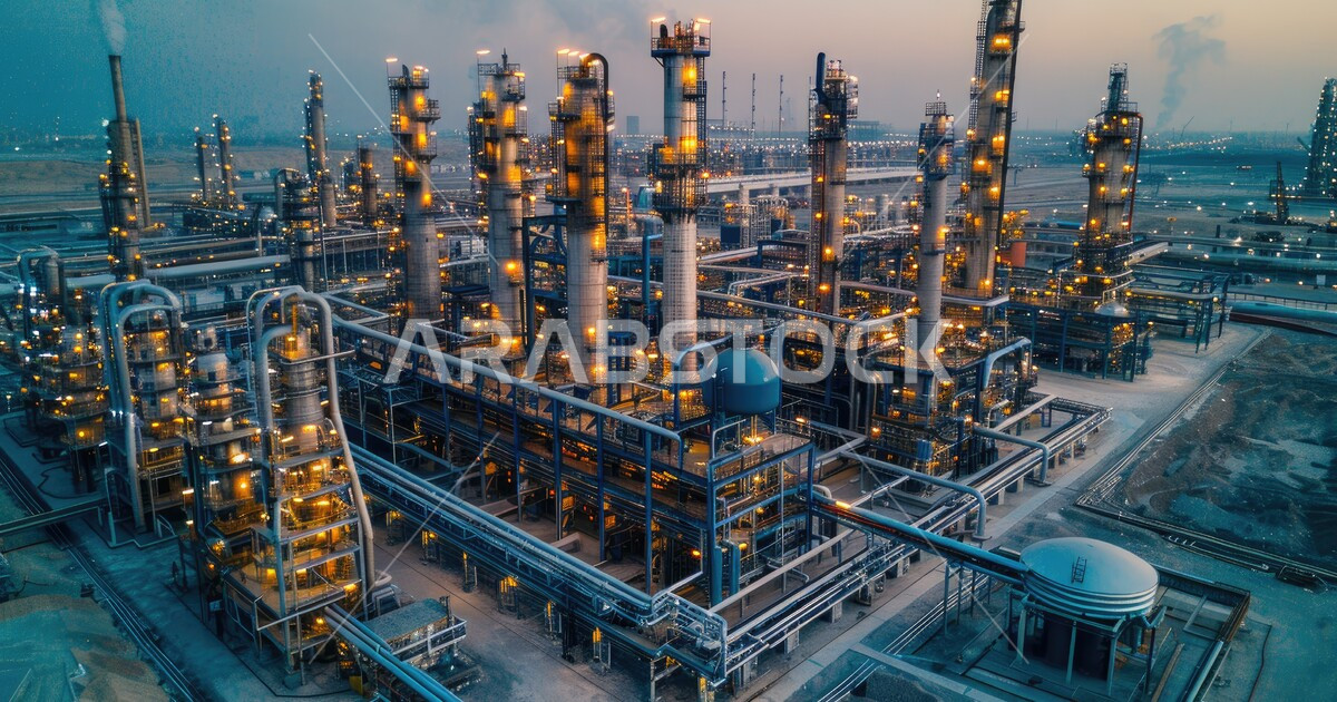 Petrochemical industries and projects, oil and gas refining plant in ...