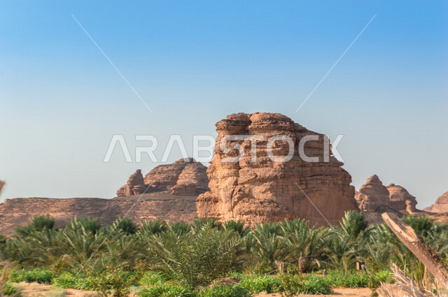Beautiful natural rock formation in AlUla, Kingdom of Saudi Arabia - Photo