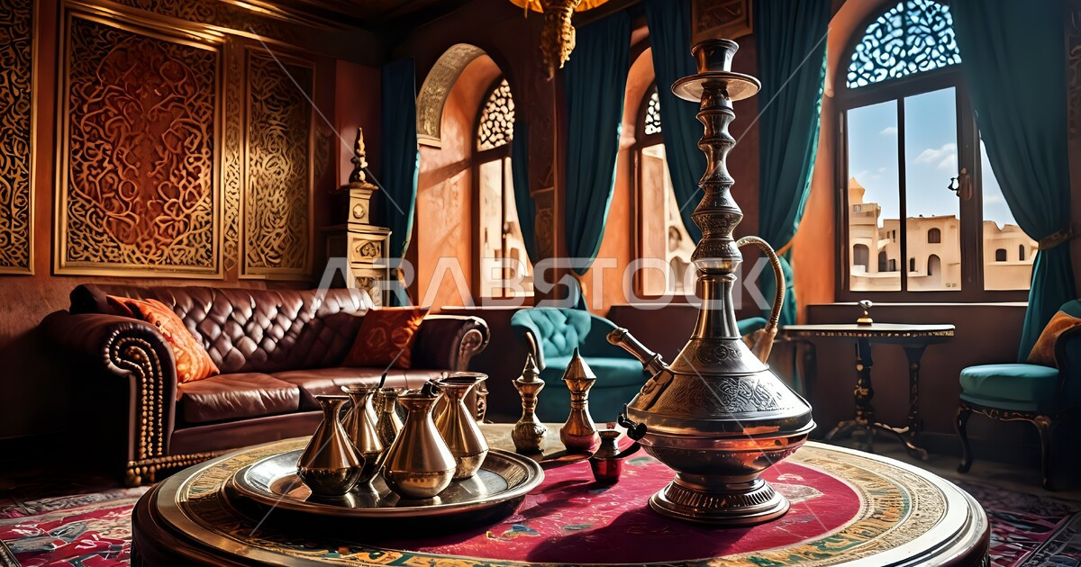 Traditional interior decorations for the living room, a decorative ...
