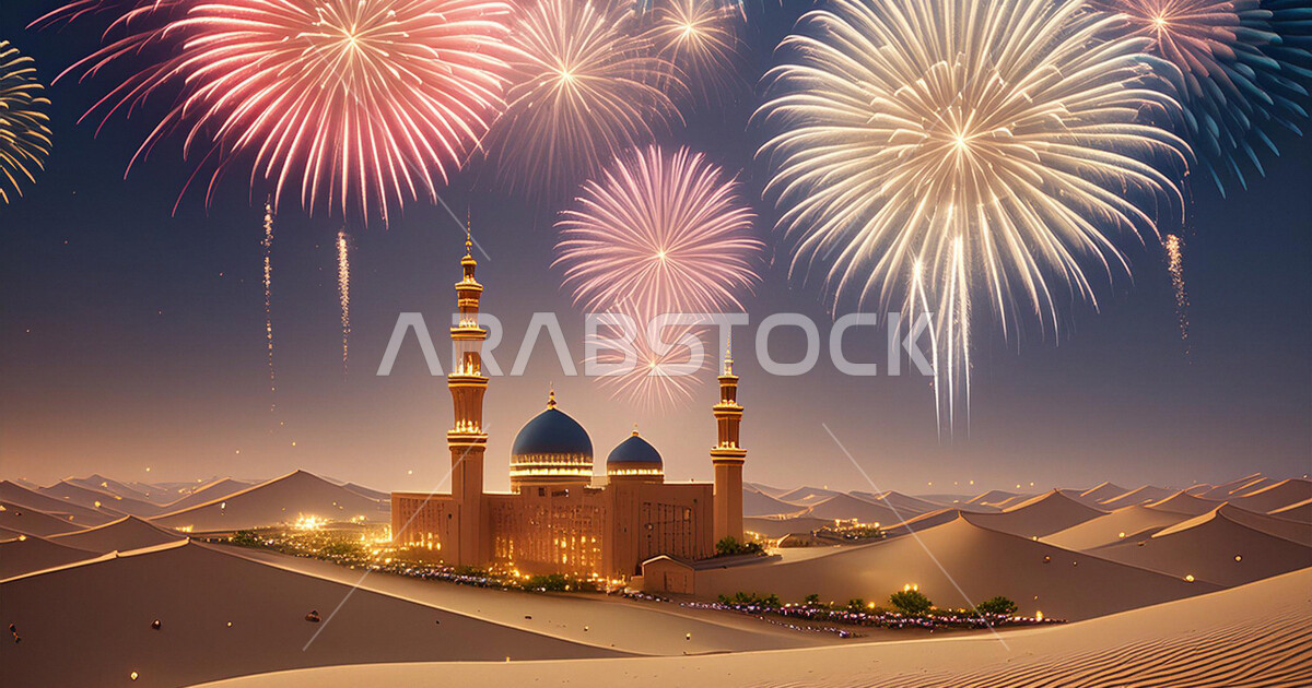 Colorful firecrackers and fireworks at night, traditional designs to ...