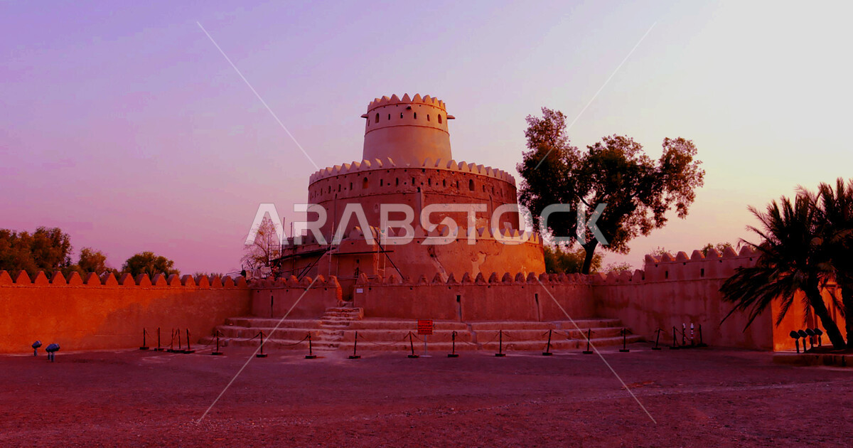 The ancient pre-Islamic fort in the city of Al Ain in Abu Dhabi at ...