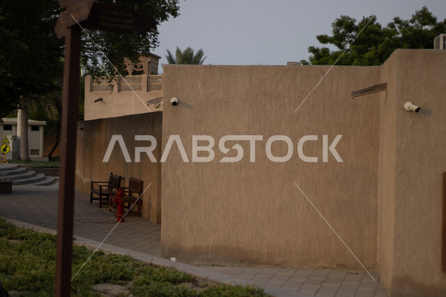 Historic buildings in Shindagha area in Dubai Creek District in United ...