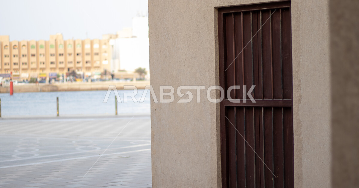 Window in a heritage building, famous landmarks, Al Maktoum House in ...