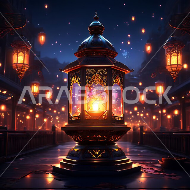 Traditional Arab lights and lamps, decorations and decorations for ...