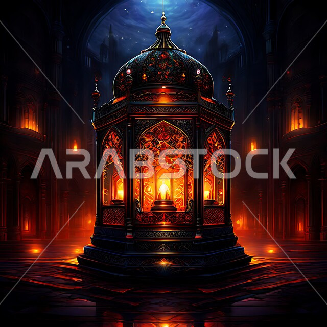 Traditional Arab lights and lamps, decorations and decorations for ...