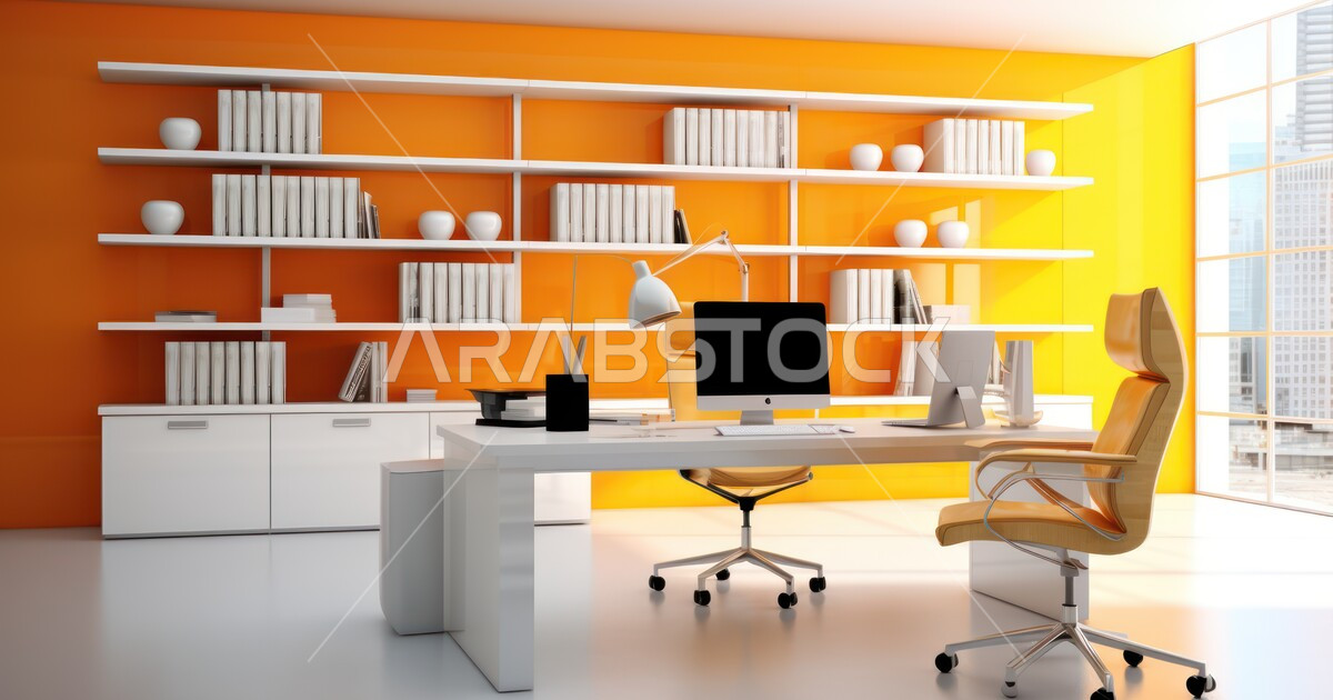 تصميمات عصرية حديثة لمكاتب الشركات السعودية، أثاث أنيق ومريح، واجهات ...