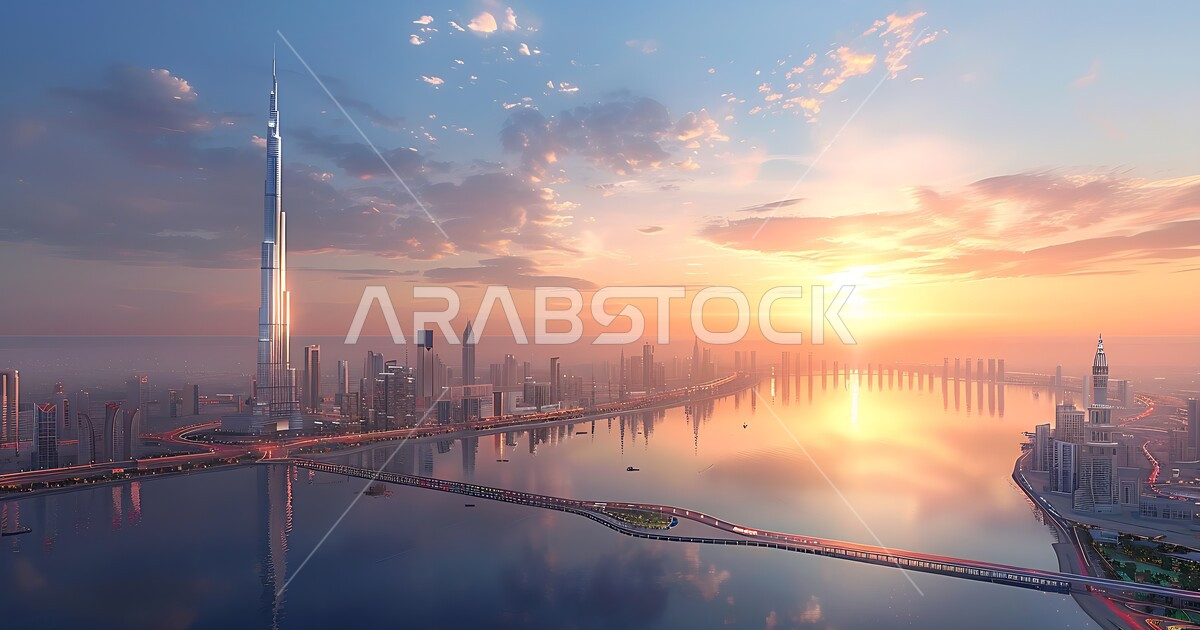 The concept of developing and improving infrastructure, an imaginative ...