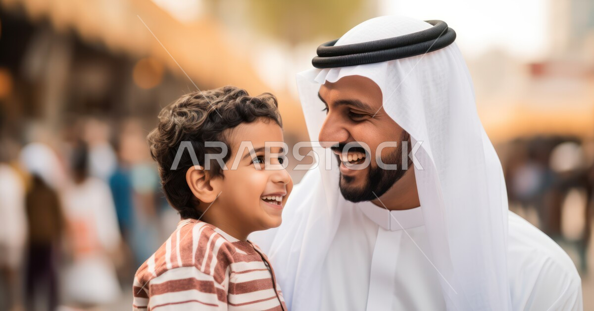 The concept of fatherhood and father’s tenderness, family bonding and ...