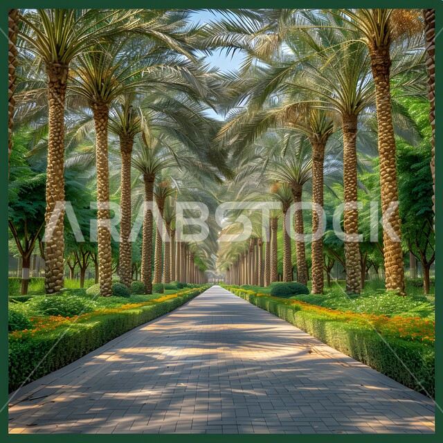 Date production farms, fruitful palm tree fields in the Kingdom of ...
