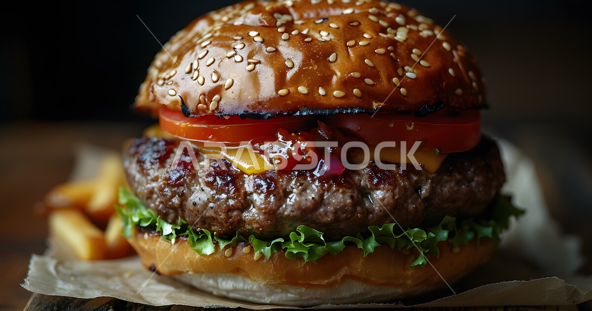 Fast food and meals in the Kingdom of Saudi Arabia, a burger sandwich ...