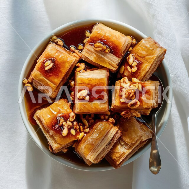 Delicious Saudi sweets with pistachios and nuts, recipes for oriental ...