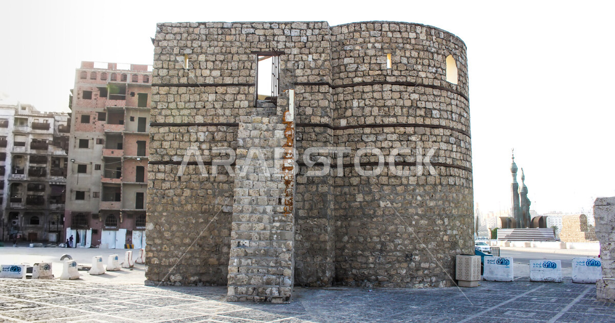 Historic landmarks in the city of Jeddah, Saudi Arabia, the historical ...