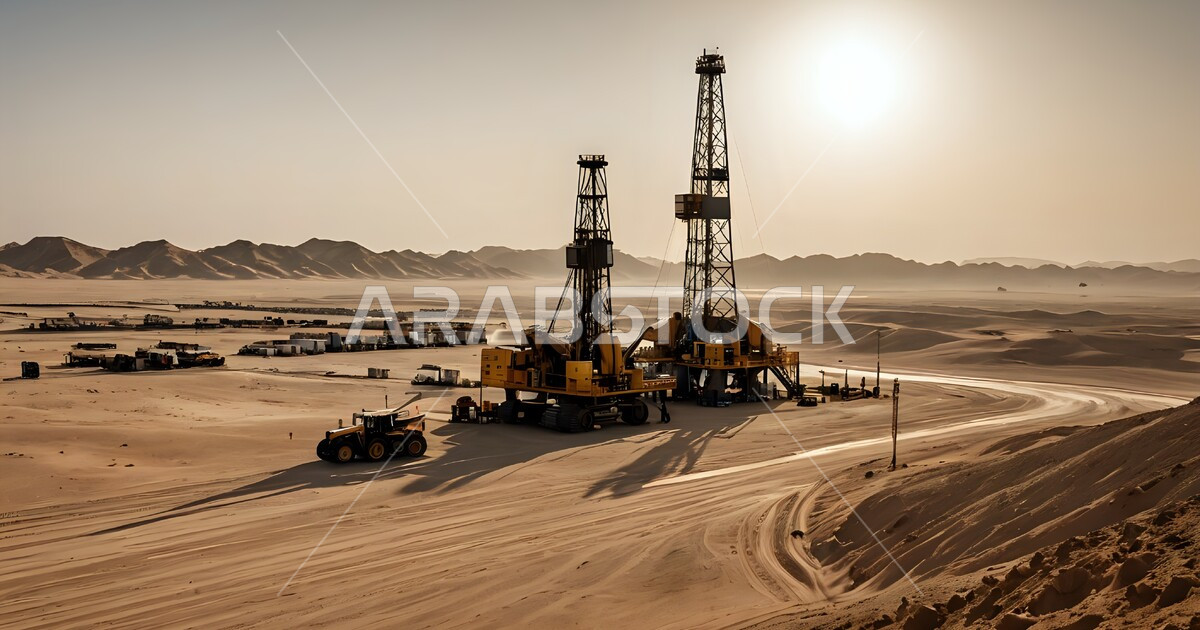 Development of the Saudi economy, huge drilling machines used in ...