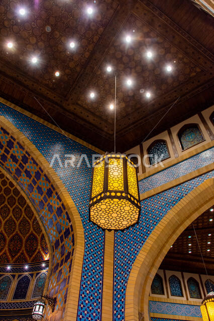 Traditional metal lamp, authentic Eastern Arab heritage, Ibn Battuta ...